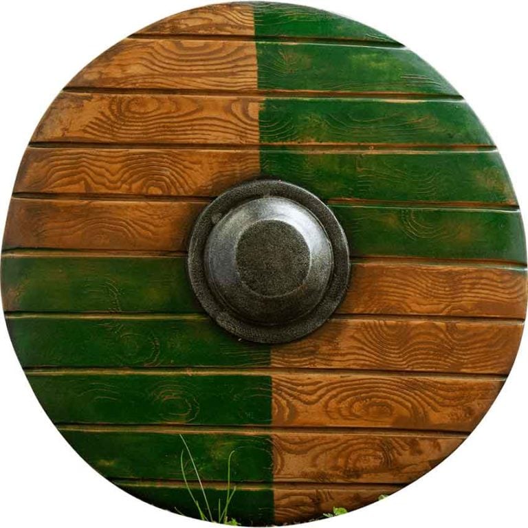 Drang LARP Shield - Green and Wood - MCI-3599 - Medieval Collectibles