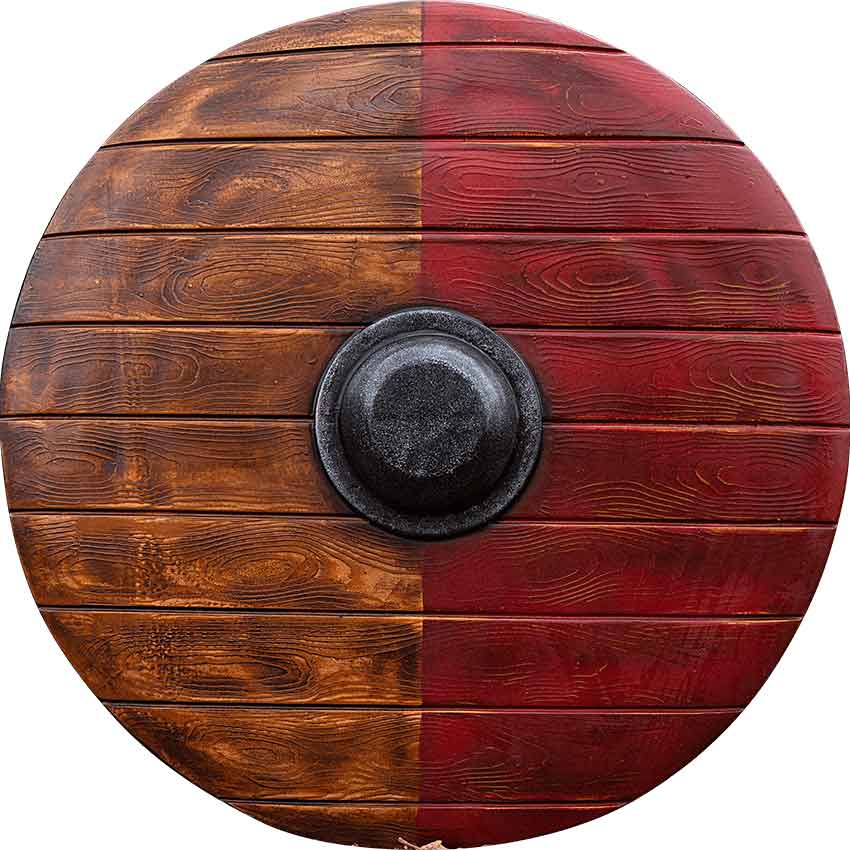 Drang LARP Shield - Red and Wood - MCI-3600 - Medieval Collectibles
