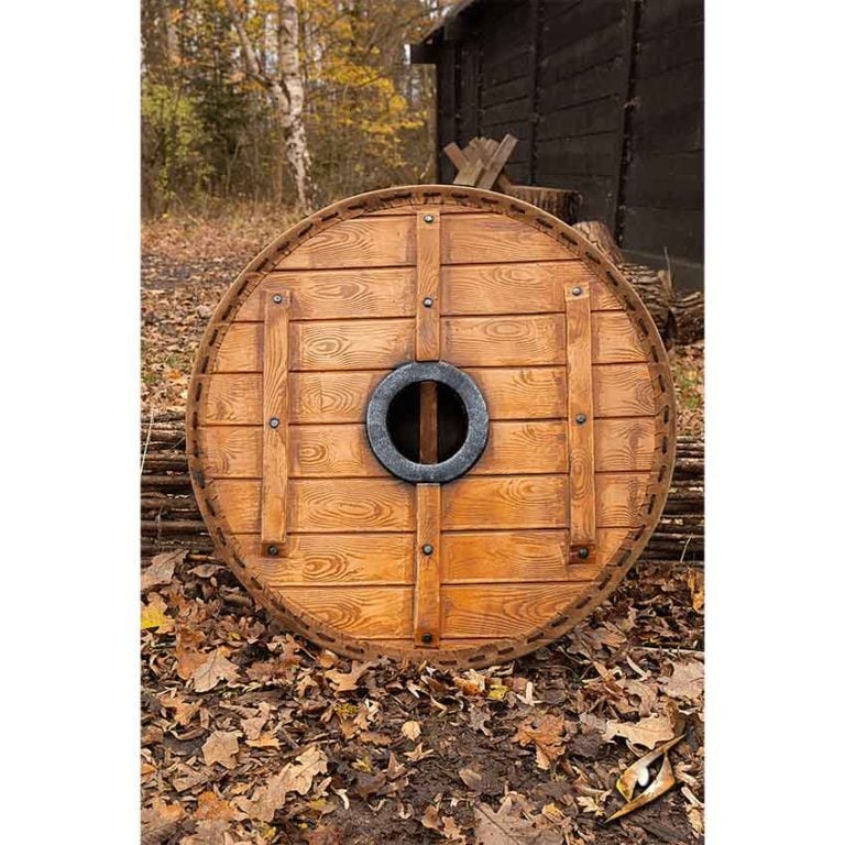Thegn LARP Shield - White and Wood - 80 cm - MCI-3655 - Medieval ...