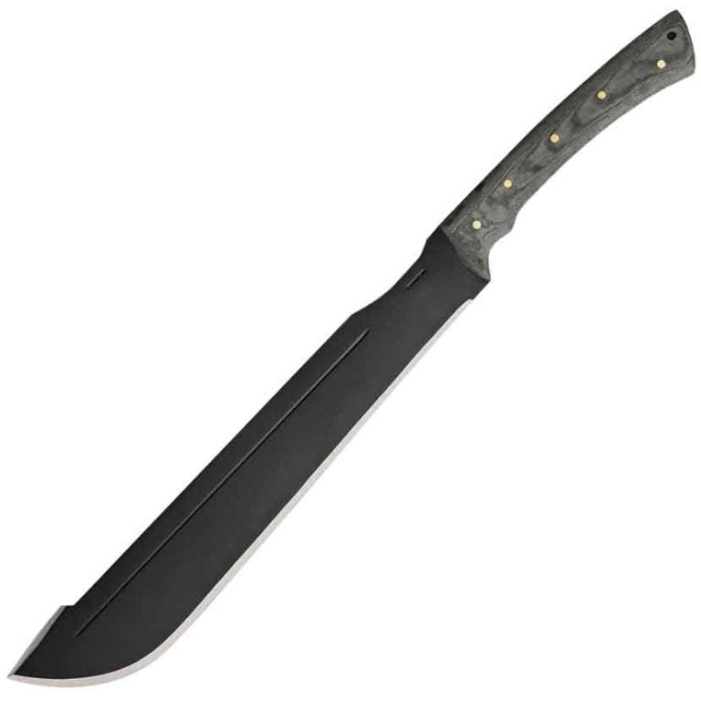 Cutout Silver Sawback Machete