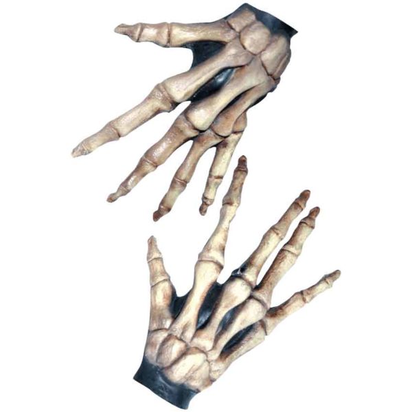Bone-Colored Large Skeleton Costume Hands - HS-27068 - Medieval ...