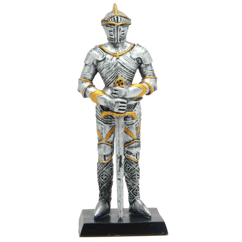 Medieval Knight Standing with Sword Statue - CC9540 - Medieval Collectibles