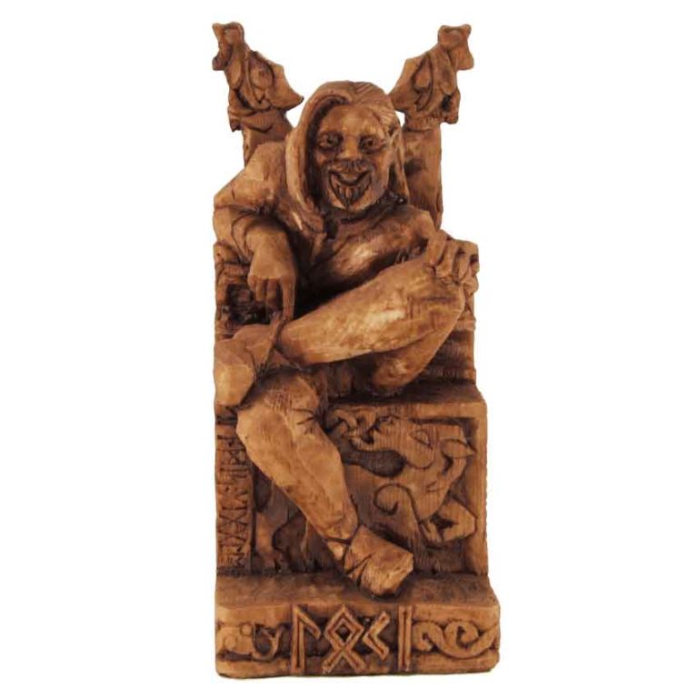 Seated Loki Statue - DD-169-LOKW - Medieval Collectibles