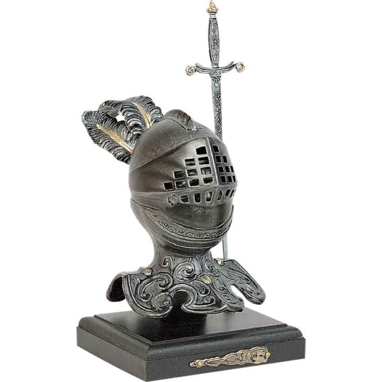 Old World Knights Helmet Display Piece - ME-0193 - Medieval Collectibles