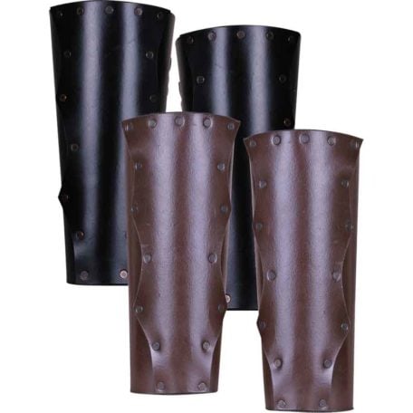 Leather Greaves, SCA and LARP Leather Greaves - Medieval Collectibles