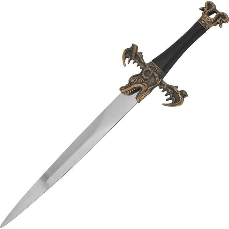Yellow Fire-Breathing Dragon Dagger - MC-PK-2235 - Medieval Collectibles