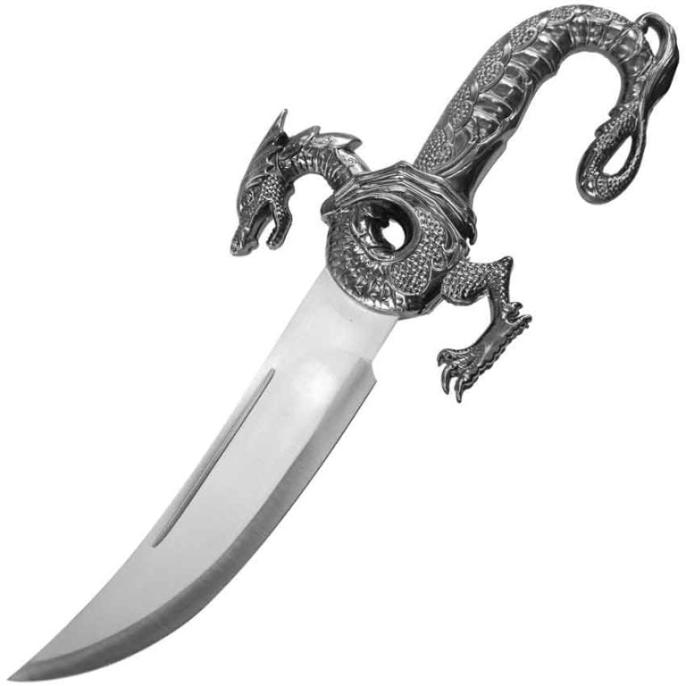 Ornate Dragon Dagger with Blue Scabbard - NP-H-855-BL - Medieval Collectibles