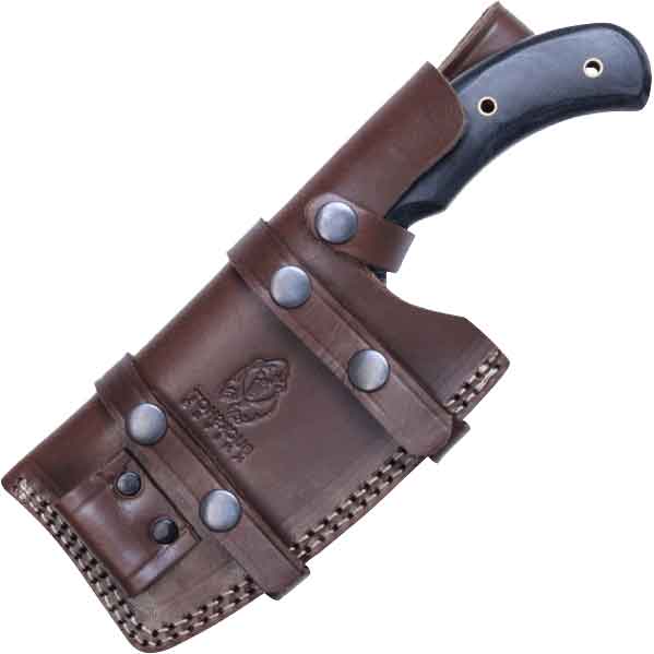 Serrated Damascus Steel Cleaver Knife - NP-HDS10 - Medieval Collectibles
