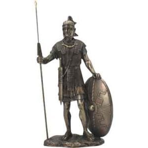 Roman Centurion On Horseback Statue - WU-1436 - Medieval Collectibles