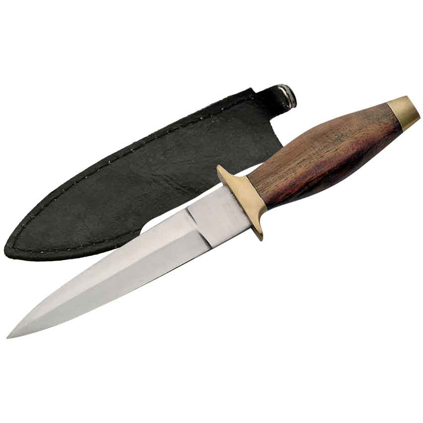 Wood Handle Boot Knife with Sheath - 7 Inch - ZS-202801 - Medieval ...