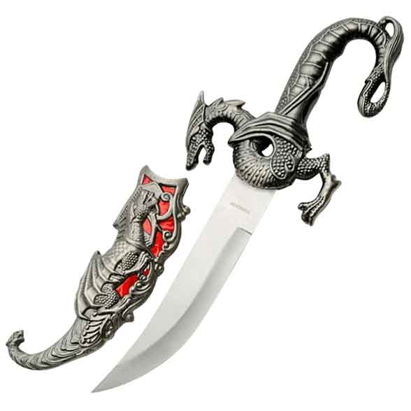 Red Wyvern and Dragon Dagger - ZS-211155-RD - Medieval Collectibles