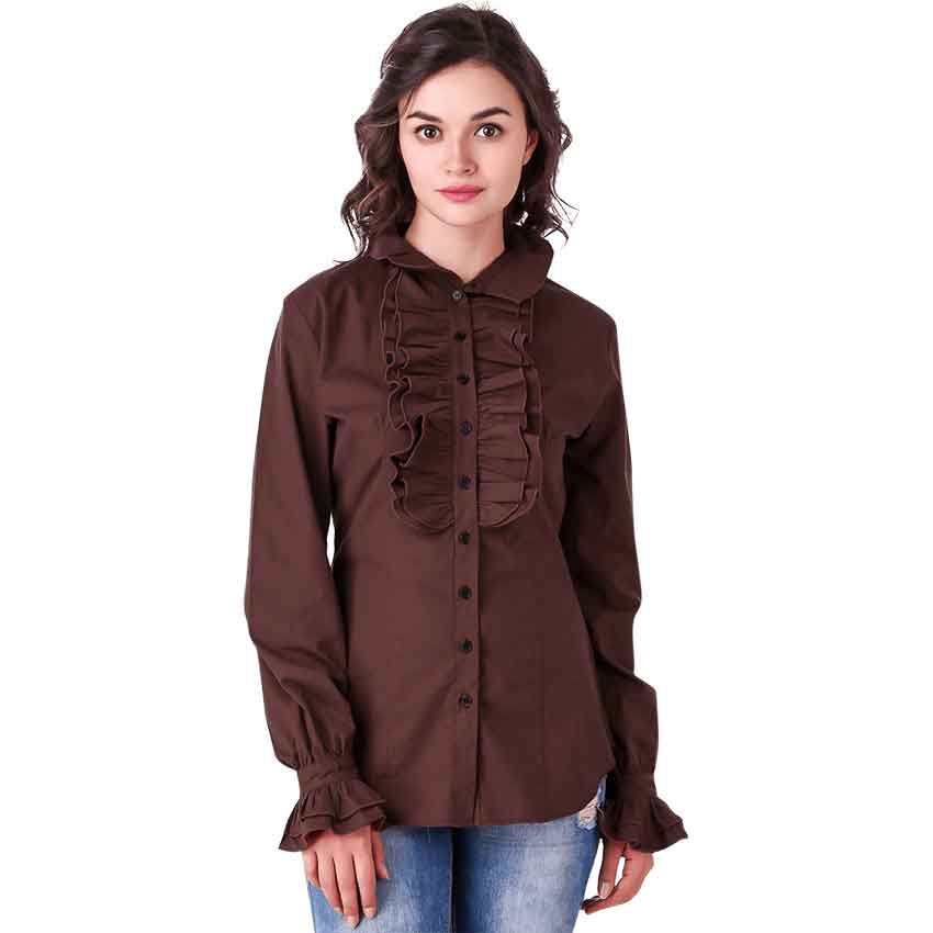Zylphia Stand-up Collar Blouse