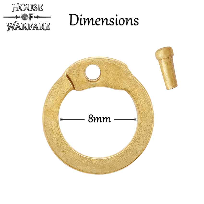 Brass Flat Ring Round Riveted Chainmail Rings