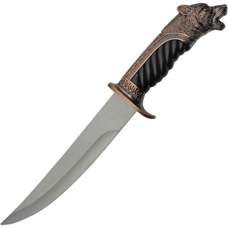 Copper Wolf Hilt Knife
