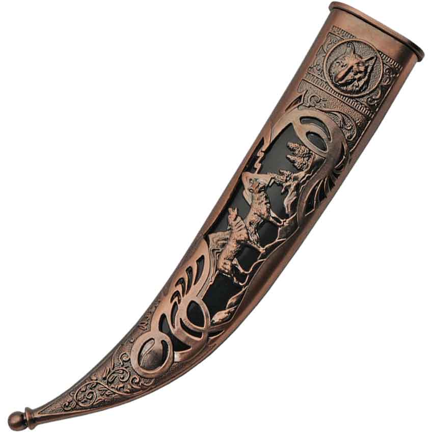 Copper Wolf Hilt Knife