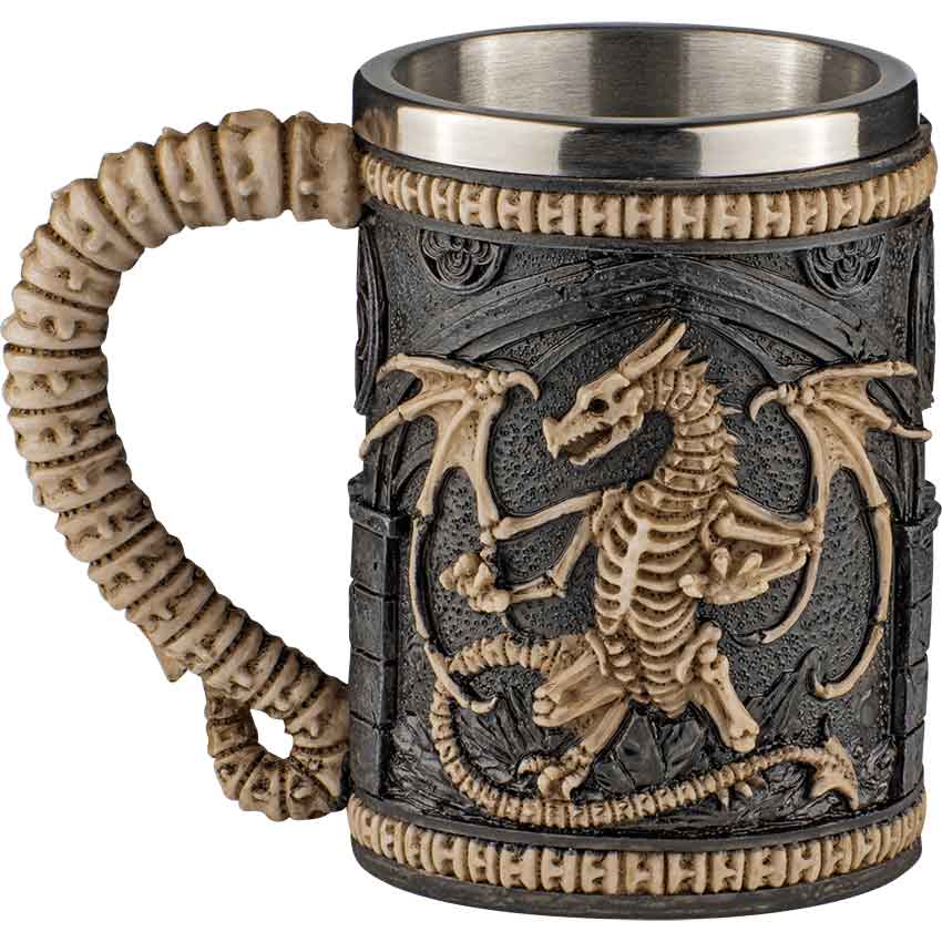 Skeleton Dragon Tankard - CC11456 - Medieval Collectibles