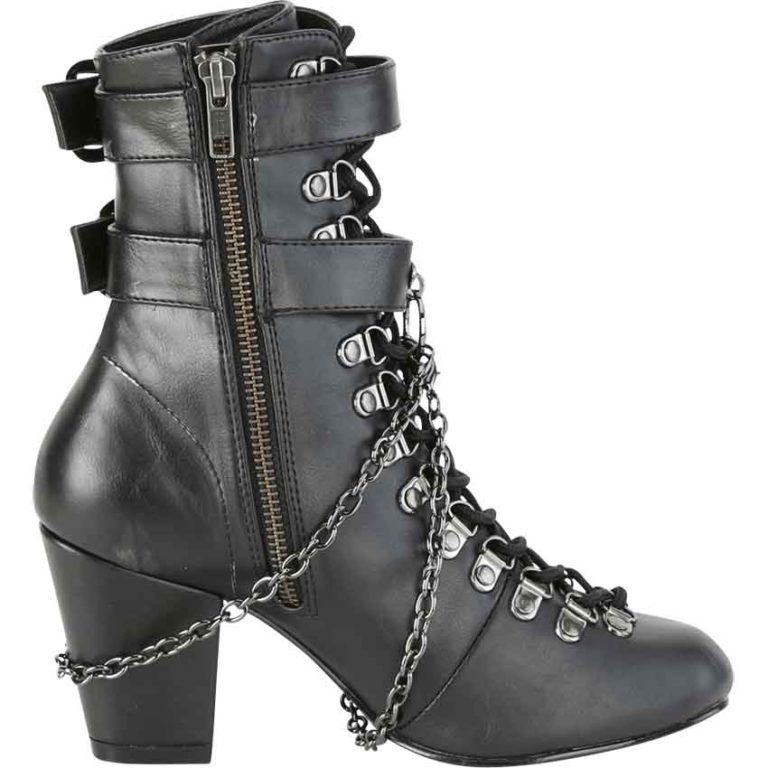 Gothic Coffin Buckle Boots