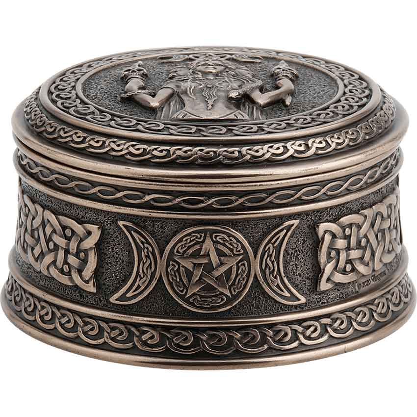 Chthonic Hecate Round Trinket Box