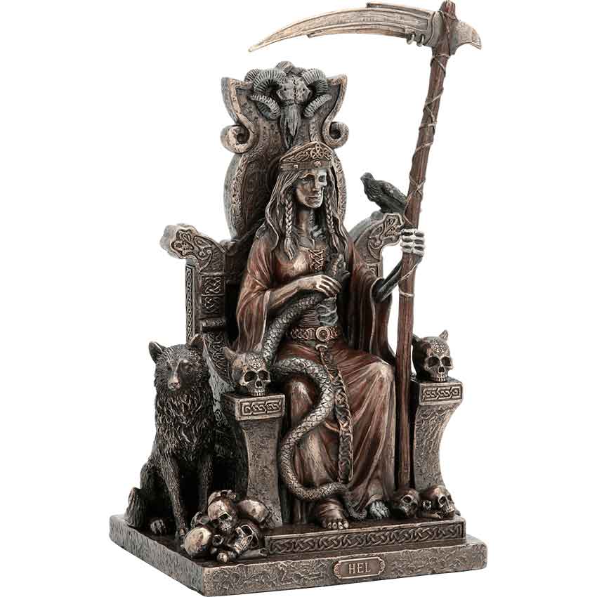 Enthroned Hel Statue