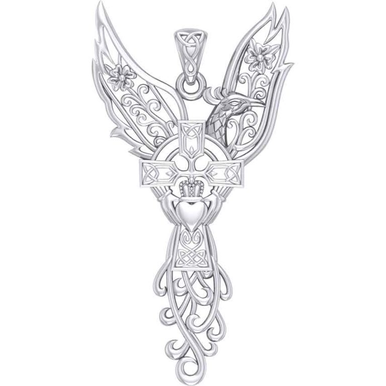 Phoenix Flame Crystal Keeper Necklace - 090-CK11 - Medieval Collectibles