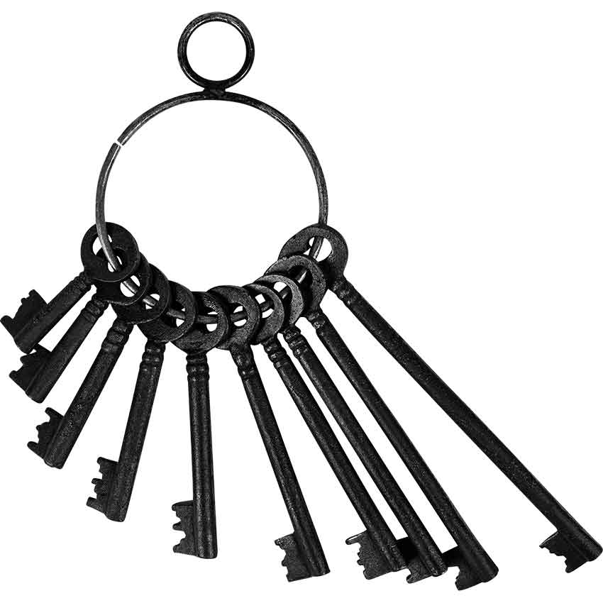 Antiqued Prison Keys - Set of 10