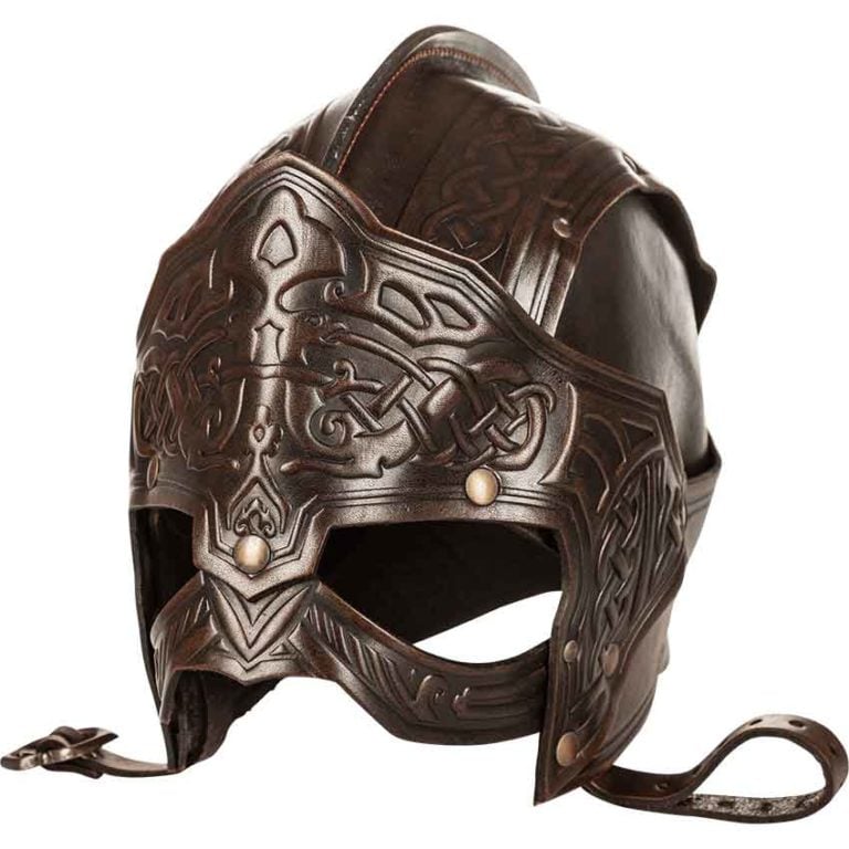 Leather Helm with Nasal Guard - DK5501 - Medieval Collectibles