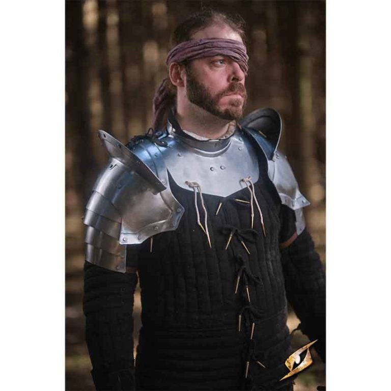 Captain Pauldrons - Polished Steel