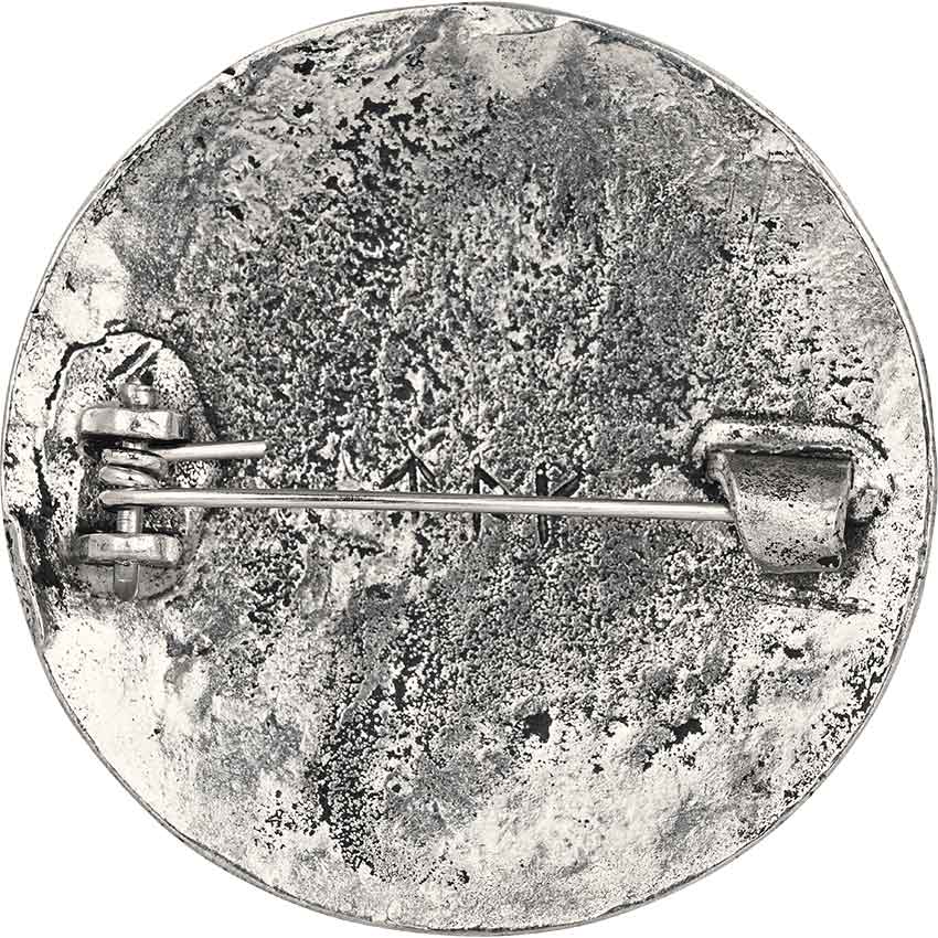 Medium York Disc Viking Brooch - Pewter