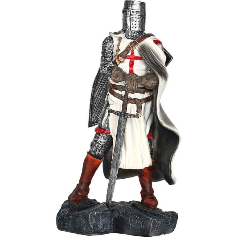 Large Watchful Crusader Knight Statue