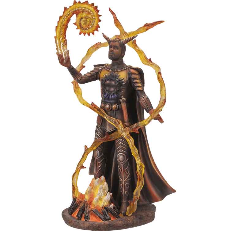 Fire Elemental Wizard Statue