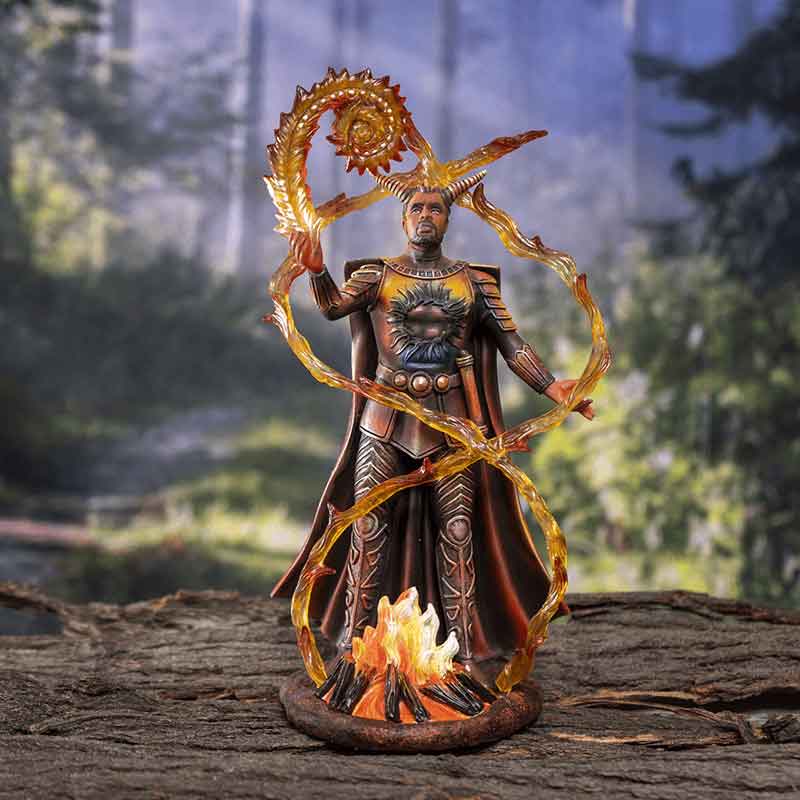 Fire Elemental Wizard Statue