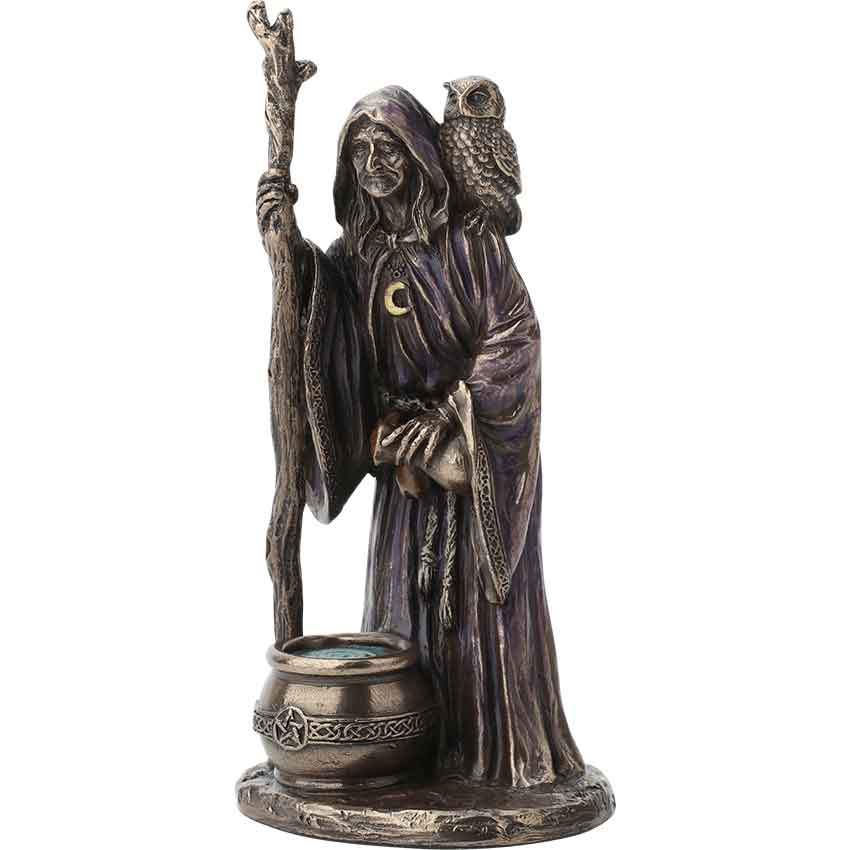 Bronze Triple Goddess Crone Statue