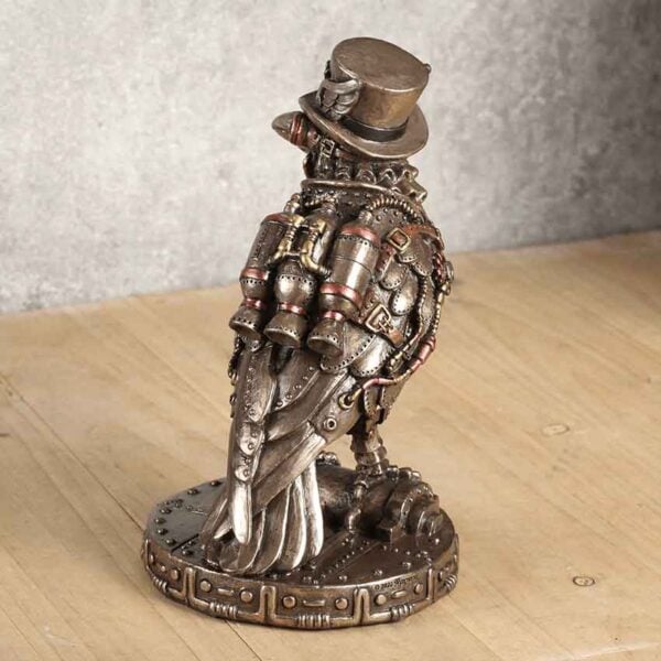 Bronze Steampunk Raven Statue