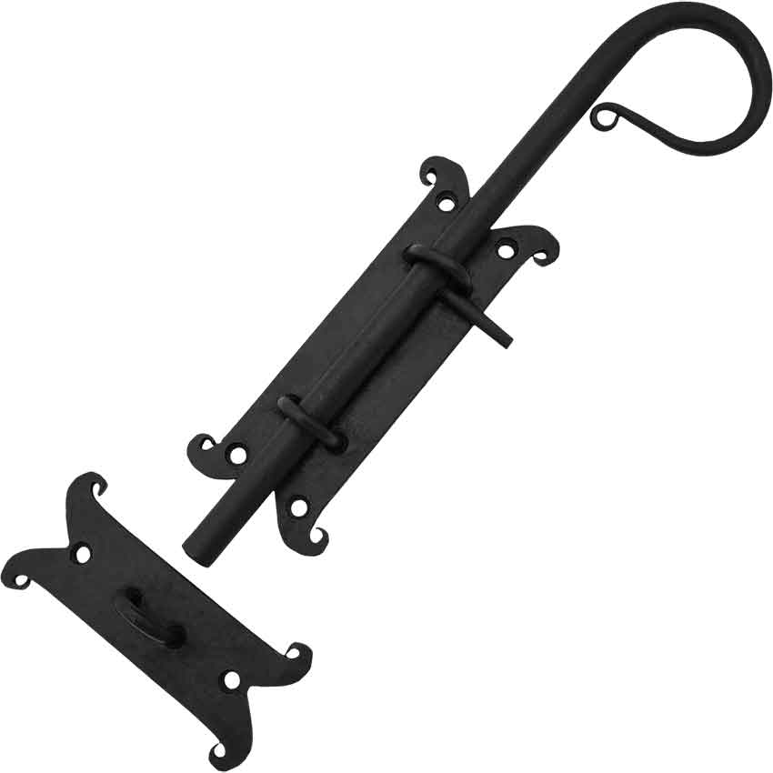 Primitive Flush Surface Bolt with Sliding Pin - 8 Inch