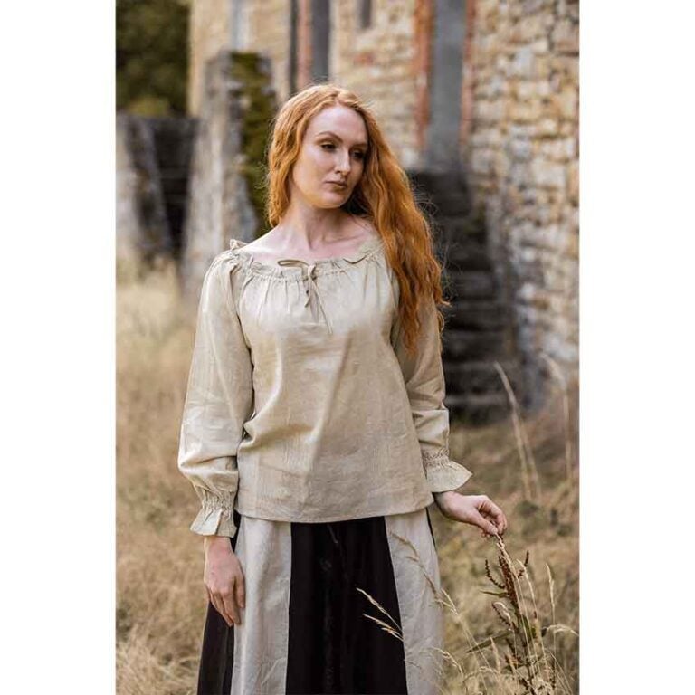 Edith Medieval Blouse - Hemp