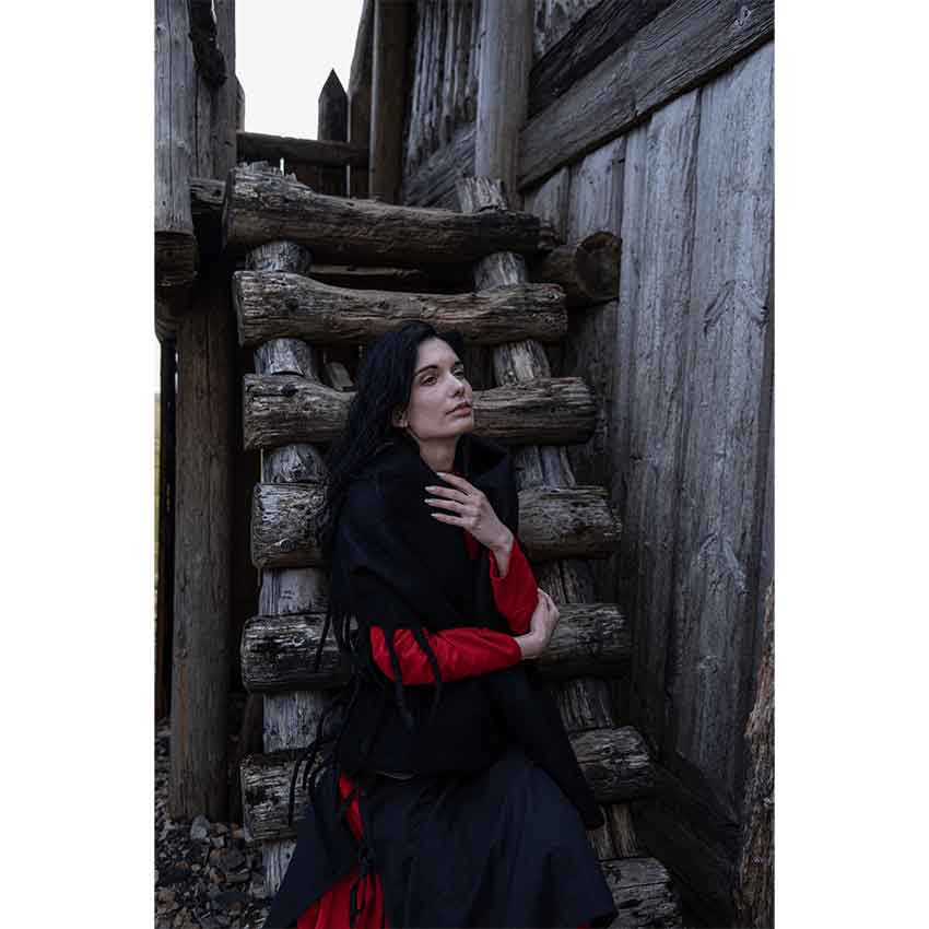 Viking Wool Shawl - Black