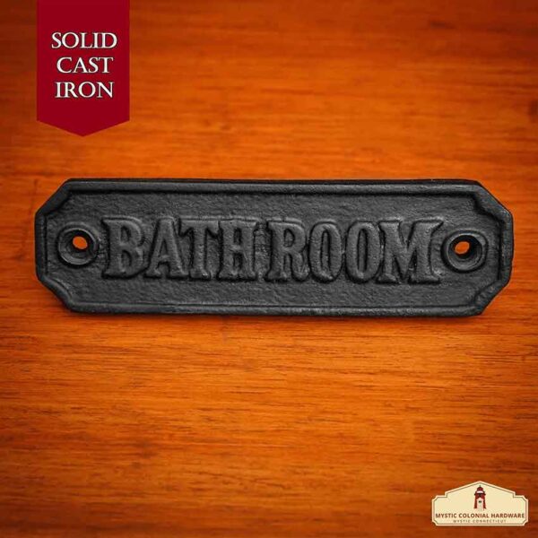 Cast Iron Bathroom Door Sign