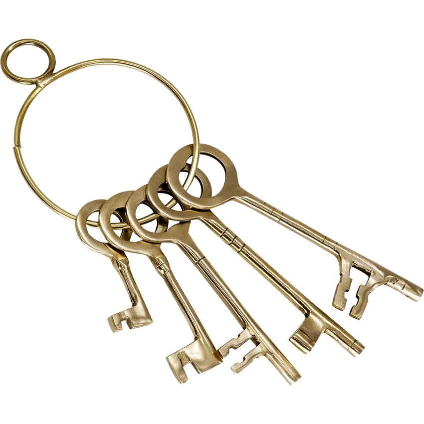 Brass Medieval Dungeon Key Set