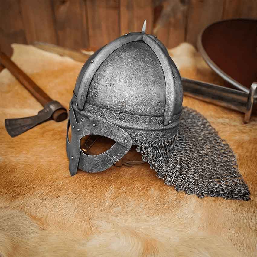 Antiqued Gjermundbu Helmet - 16 Gauge