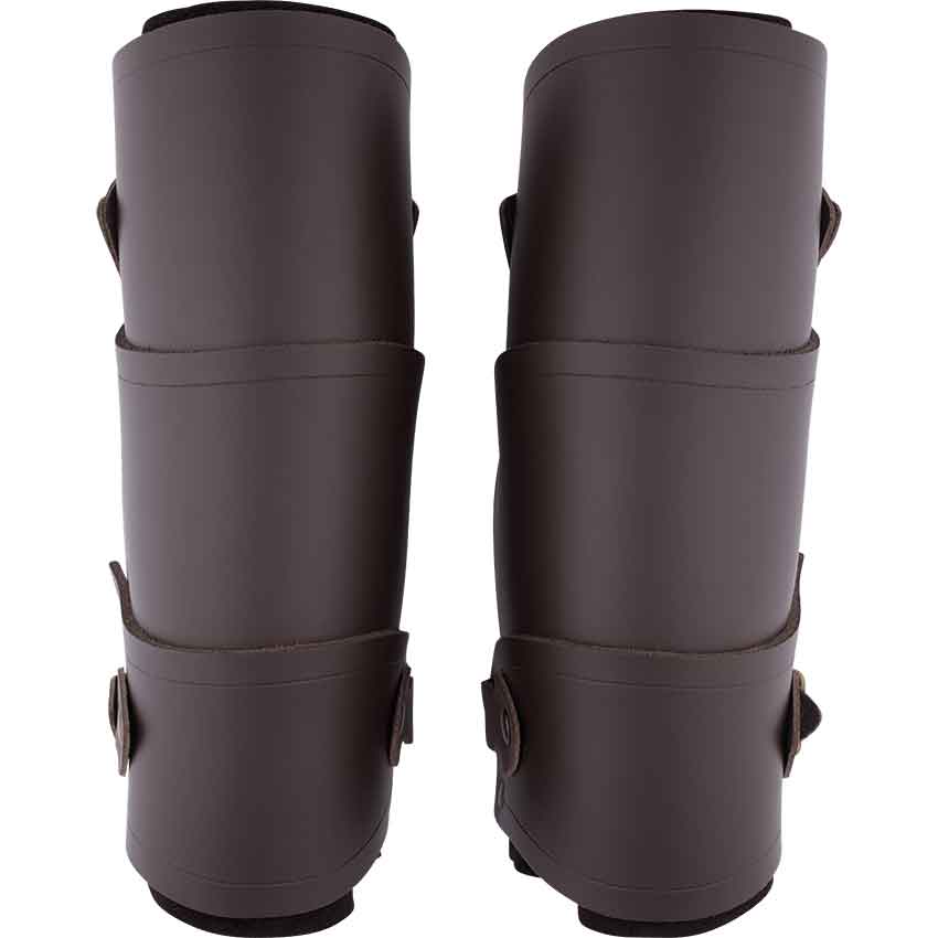 Battle Archeress Leather Bracers - Brown