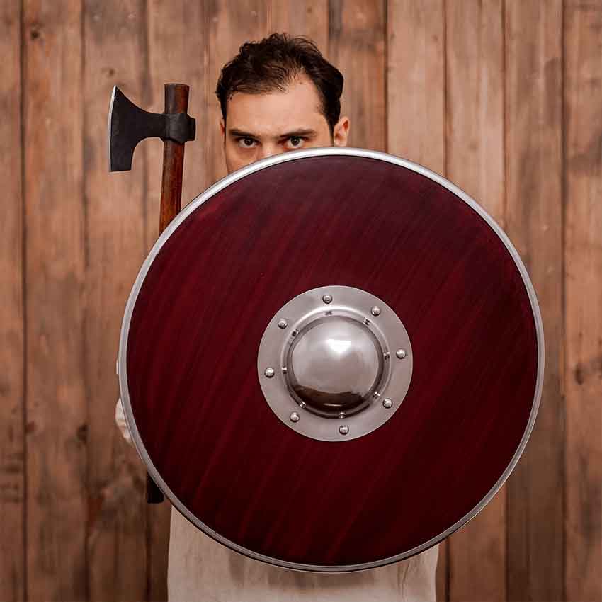 Wooden Viking Warrior Shield