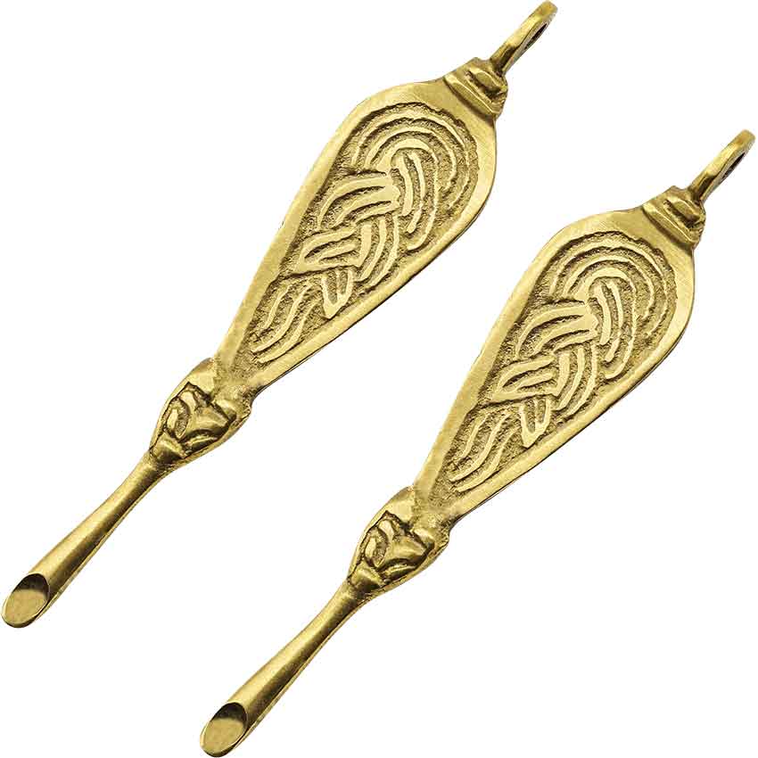 Brass Viking Ear Cleaners - Set of 2