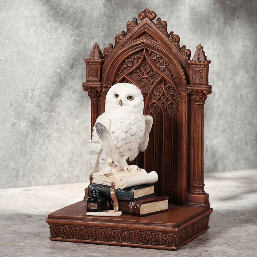 Grand Snowy Owl of Wisdom Statue