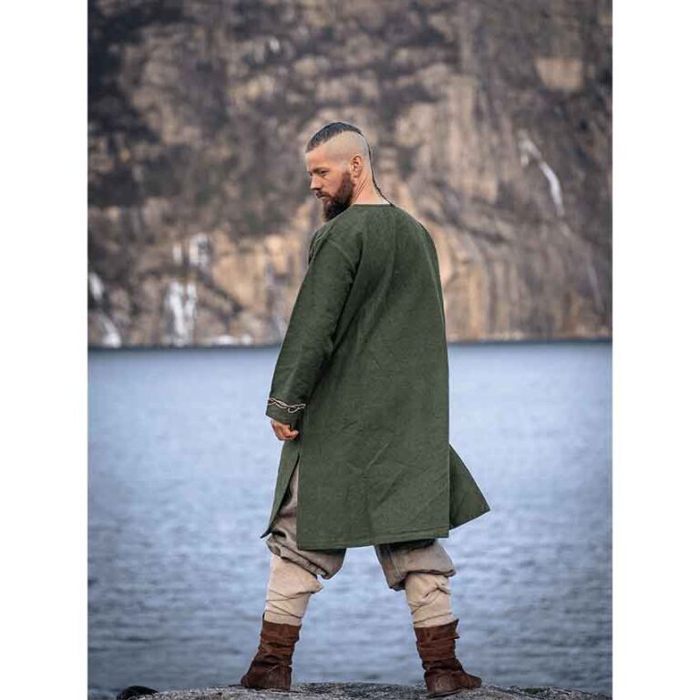 Snorri Urnes Embroidered Viking Tunic - Green