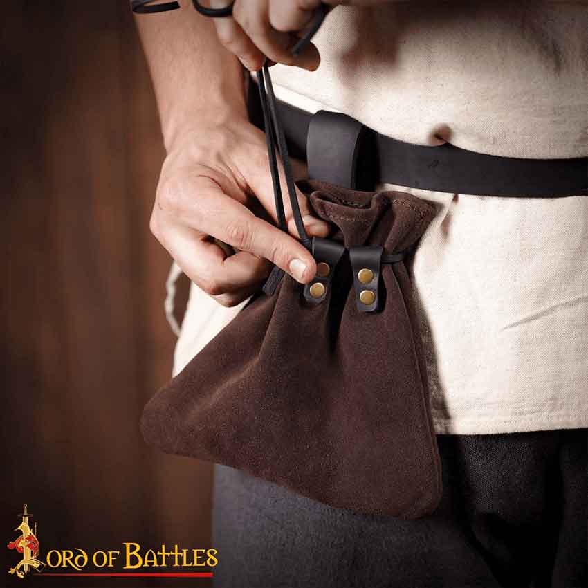 Adventurer's Suede Belt Pouch - Brown