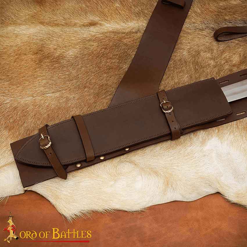 Adventurer's Sword Back Baldric - Brown
