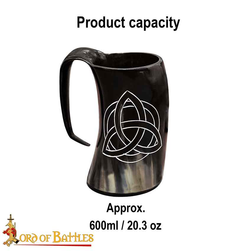 Triquetra Celtic Horn Tankard