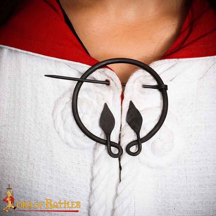 Medieval Iron Leaf Cloak Pin