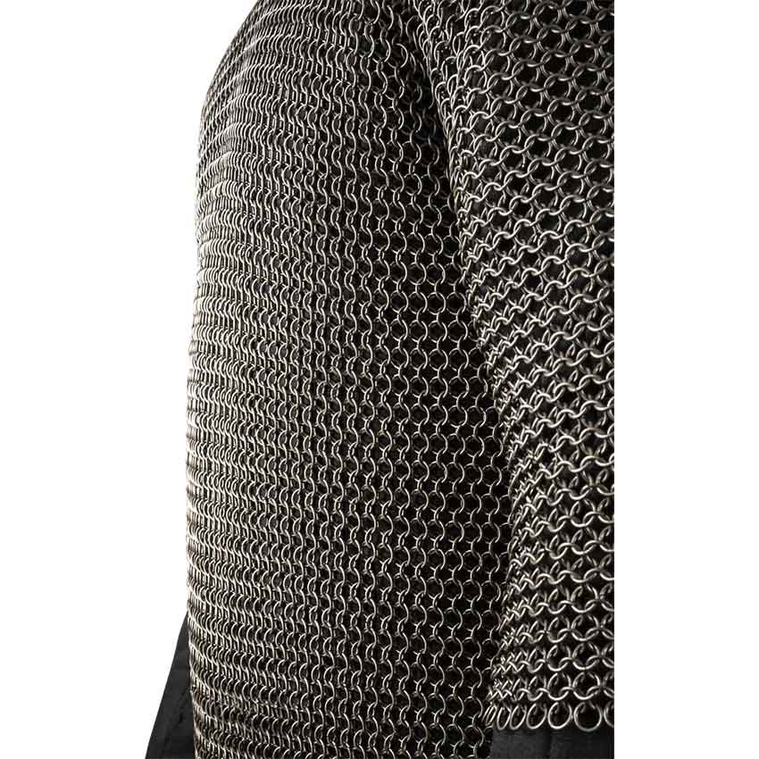 Short Sleeve Steel Chainmail Haubergeon - 9mm Round Rings