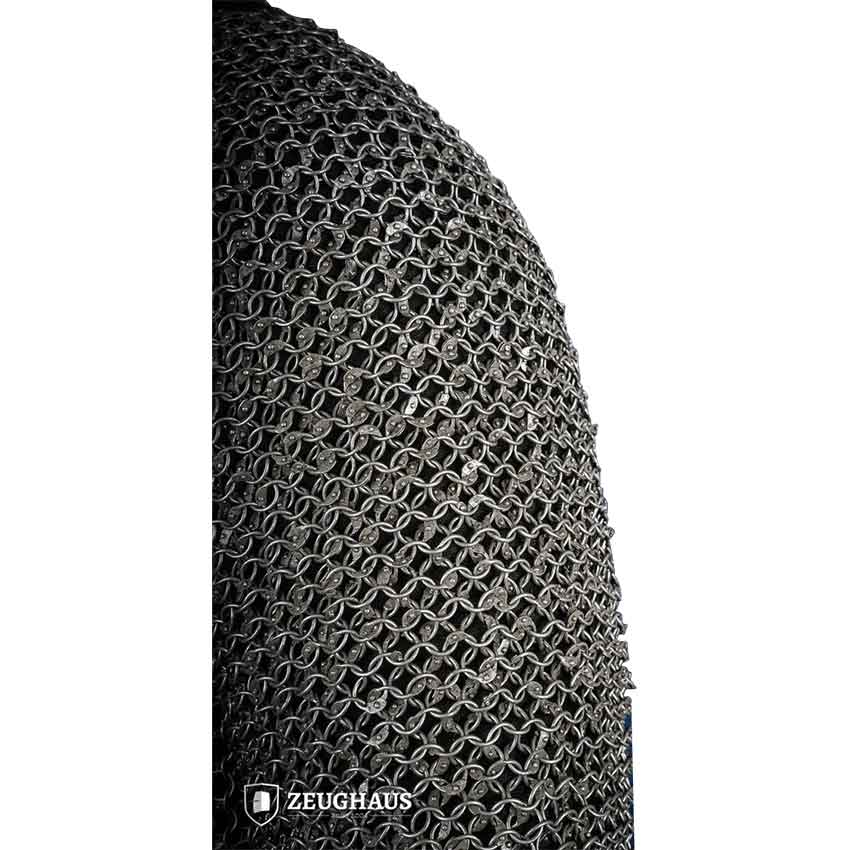 Riveted Steel Chainmail Hauberk - 10mm Round Rings